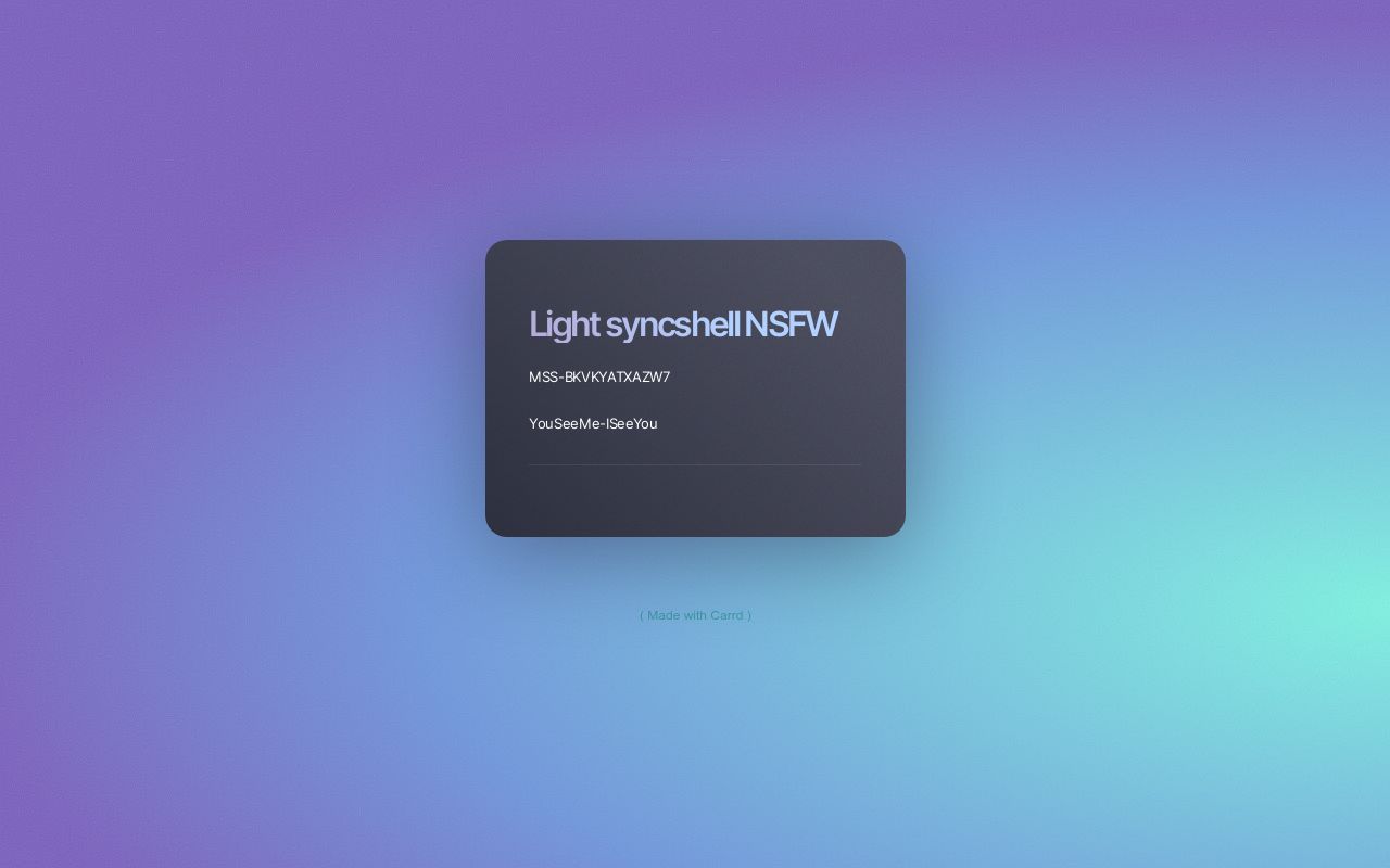 Light syncshell NSFW